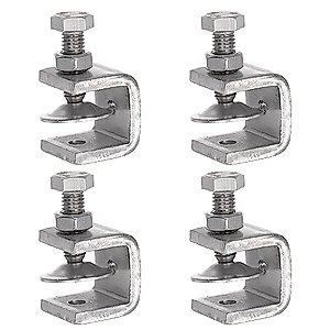 uxcell Stainless Steel C-Clamp with 0.79 Inch Wide Jaw Opening for Woodworking Welding Building Household Mount 4 Pcs