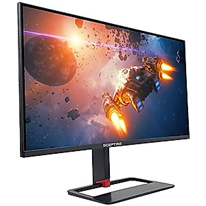 Sceptre 27 inch QHD IPS LED Monitor 2560x1440 HDR400 HDMI DisplayPort up to 144Hz 1ms Height Adjustable, Build-in Speakers, Gunmetal Black (E275B-QPN168)