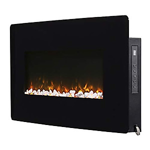 Dimplex Winslow 35" Wall-Mounted Electric Fireplace (Model: SWM3520), 4777 BTU, 120 Volt, 1400 Watt, Black