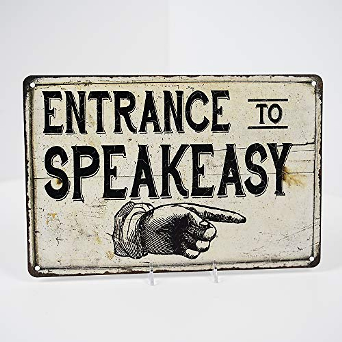 Chico Creek Signs Entrance to Speakeasy Sign Decor Speak Easy Signs Great Gatsby Prohibition Decorations Rustic Farmhouse Roaring 20s 1920s Mugshot Wall Art Tin Metal 8 x 12 High Gloss 208120020151