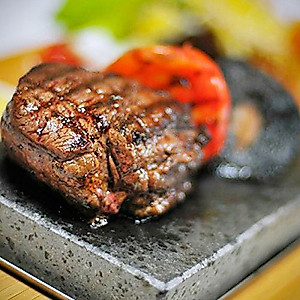 Vital VGL1000-01 Volcano Stone Cooking Tile, 8" x 12"