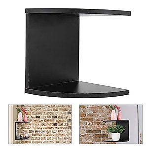LIFKICH 1pc Corner Shelf Wall Hanging Shelf Wall-Mounted Corner Organizer Wall Display Shelves Wall Floating Shelves Shelf for Corner Decorative Hanging Display Rack Black