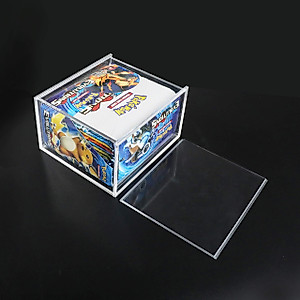 Dingelex Pokemon Acrylic Booster Box Display Case Box
