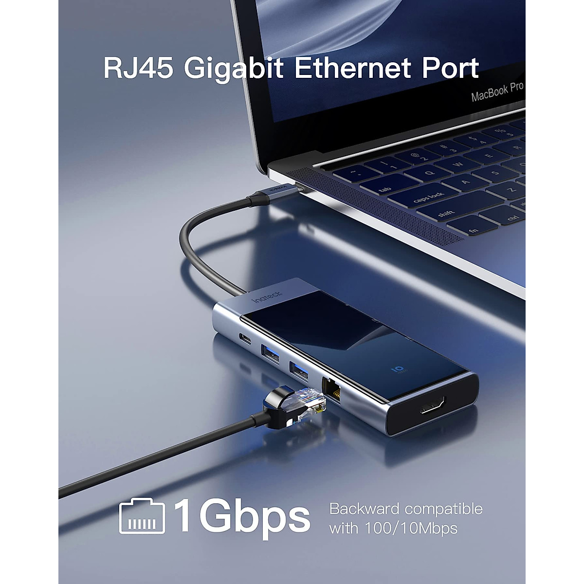 Inateck USB 3.2 Gen 2 Speed, USB C Hub with 8 Ports, HB2023