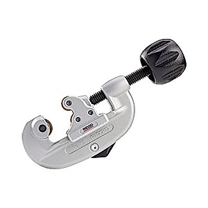 RIDGID 32920 Model 15 Screw Feed 3/16" to 1-1/8" Tubing and Conduit Cutter with X-CEL Knob, Silver