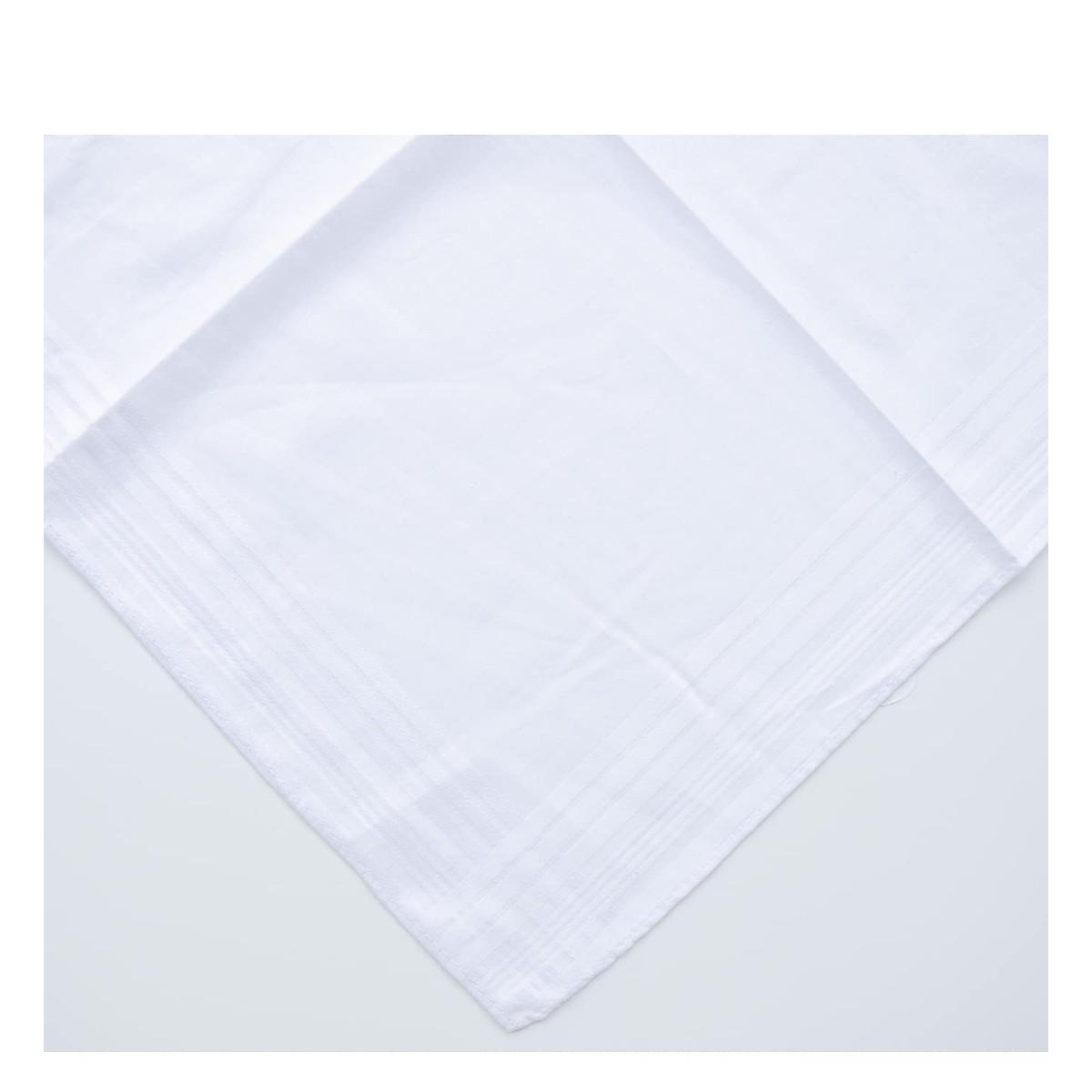 MileyMarla Men's White 100% Cotton Handkerchief Hankie Hankerchieves 6PCS