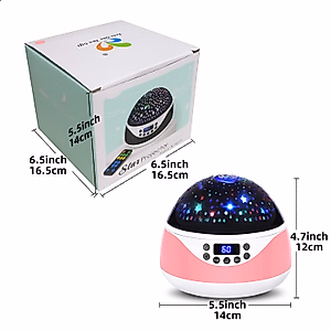 RTOSY Star Projector Night Light for Kids with Music & Timer, Baby Sleep Soothing Remote Control Music Projection Night Light, Great Holiday Gifts for Kids