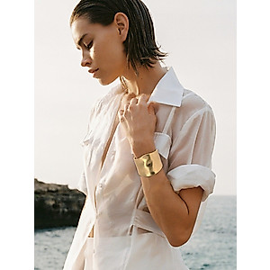 Long tiantian Gold Bracelets for Women Gold Cuff Bracelets for Women Chunky Bangle Bracelet Gold Jewelry for Women Pulseras para Mujer