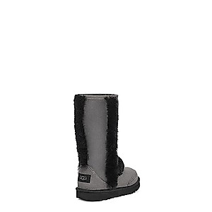 UGG Unisex-Child Sunburst Tall Boot, Grey/Black, 5 Big Kid