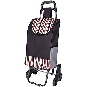 Shopping Trolley on Wheels Multi Function Shopping Cart Fashion Car Portable Folding Truck Durable Anti-Slip Weight-Enhanced Storage Hand Trucks,Blue,90Cm ,