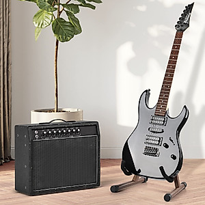 Wooden Guitar Stand, Acoustic Guitar Stand, Electric Guitar Stand, Guitar Stand Floor for Ukulele/Cello/Mandolin/Banjo Stand with Guitar Picks Holder