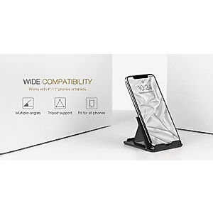 MoKo Adjustable Foldable Portable Electronic Device Stand, Compatible with 6-11 Inch Tablets and Phones, Strong and Durable ABS and Rubber Construction, Easy to Adjust and Fold