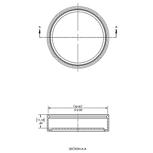 Caplugs 99394815 Plastic Cap for Split-Flange Connections. SF-20, PE-LD, to Cap Nominal Flange Size 1-1/4 to Cap Ferrule Size 1, 1-1/2", Natural (Pack of 40)