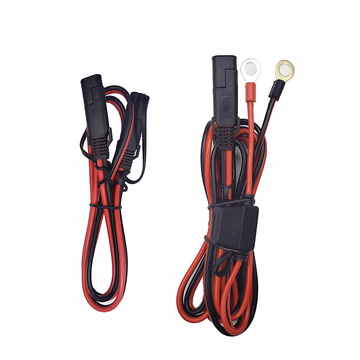 Ovitar O Ring Terminal SAE Cable - 12V-24V Quick Disconnect Extension Cable 2 Pin DC Connection Cord Plug for Camp Trailer Solar Panels Battery