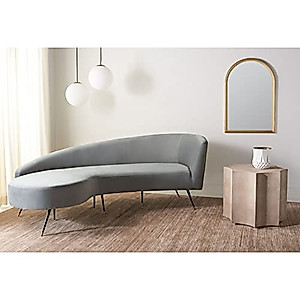 Safavieh Couture Home Evangeline Modern Glam Black Velvet Parisian Sofa