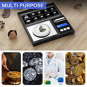 THINKSCALE Milligram Scale, 50g/0.001g Digital Jewelry Scale, Micro Gram Scale for Powder, Medicine, Gold, Gem, Reloading, mg Scale 6 Units, Tare, Cal Weight Included