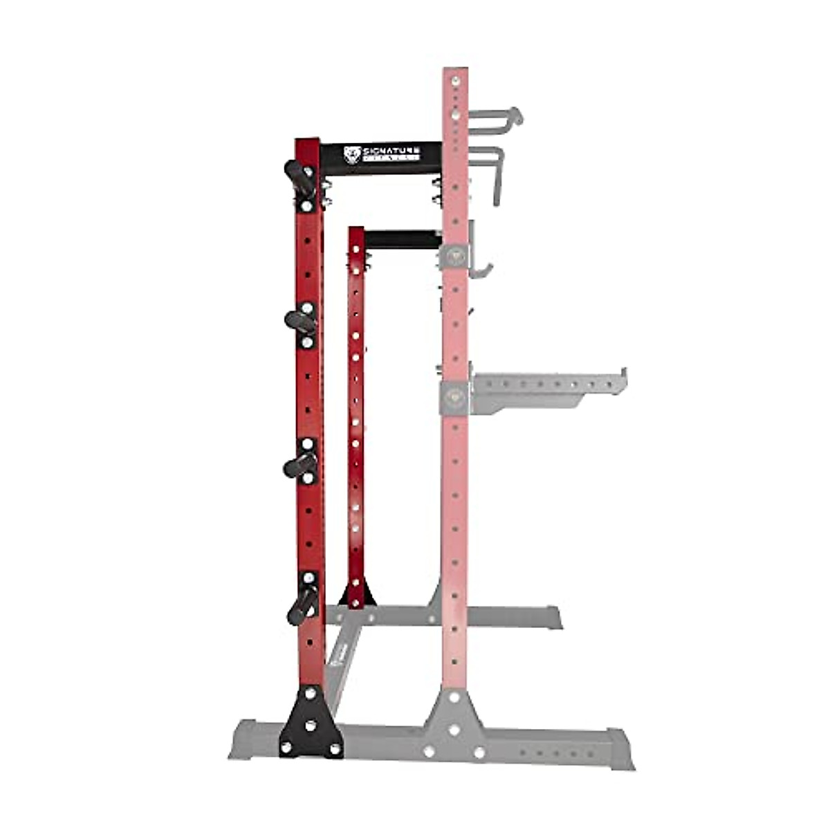 Signature Fitness SF-SS1 1,000 Pound Capacity 3” x 3” Power Rack Squat Stand, Includes J-Hooks and Safety Spotter Arms, Optional Conversion Kits, Half Conversion kit Only