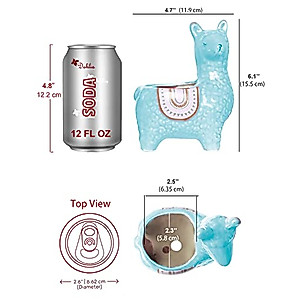 Dahlia Cute Llama Ceramic Succulent Planter/Plant Pot/Flower Pot/Bonsai Pot, Sky Blue