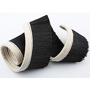 BestTeam Vacuum Cleaner Engraving Machine Dust Cover, 70mm/100mm Brush Vacuum Cleaner Engraving Machine Dust Cover for CNC Router for Spindle Motor Milling Machine (2M*70MM, Black)