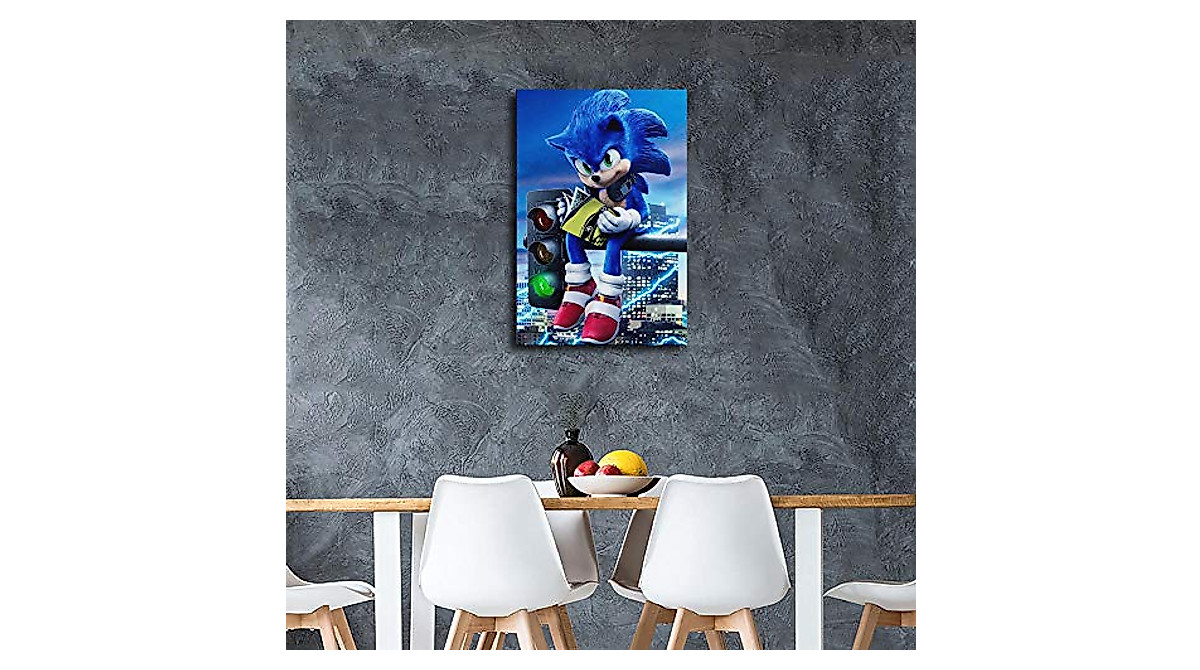 Sonic The Hedgehog Canvas Art Poster - Modern Wall Decor for Gamers