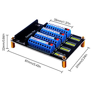 GeeekPi Screw Terminal Expansion Board for Raspberry Pi Pico/Pico W, Screw Terminal Block Breakout Module Board with LED