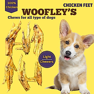 Woofley's Chicken Feet (60 Count) -Made in USA - Chicken Feet Dog Treats - Natural Dog Chews and Treats
