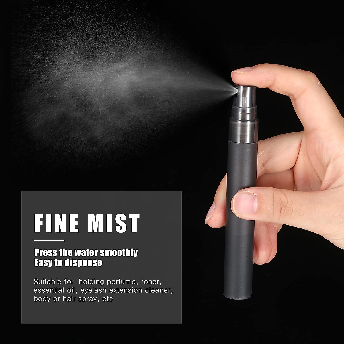 Remerry 10 ml Perfume Spray Bottles Plastic Travel Refillable Mini Bottles for Women Small Fine Mist Spray Bottles Portable Frosted Perfume Bottles Empty Atomizer for Essential Oil(50 Pcs)