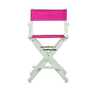 Casual Home 220-01/021-30 Director Chair 24" - Counter Height WhiteFrame/Magenta Canvas