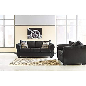 Signature Design by Ashley Darcy Classic Contemporary Sofa, Black