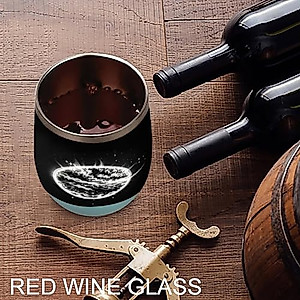 OPTKSNCU 304 Stainless Steel Insulated Cup with Lid, Black And White Sun And Moon Print Durable, And Easy to Clean – Ideal for Home, Office, And Gift Giving