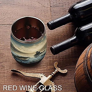 WYUSPGK 304 Stainless Steel Insulated Cup, Lake Fish Fishing Print Smooth Rim, Durable & Reusable - Perfect for Office, Home, And Travel