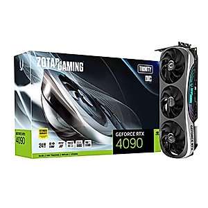 ZOTAC GAMING GeForce RTX 4090 Trinity OC 24GB GDDR6X 384-bit 21 Gbps PCIE 4.0 Gaming Graphics Card, IceStorm 3.0 Advanced Cooling, SPECTRA 2.0 RGB Lighting, ZT-D40900J-10P