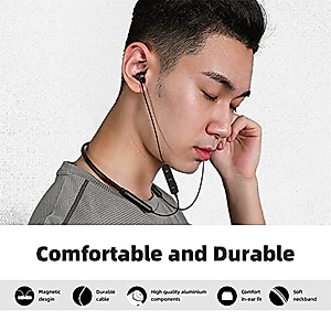 SoundMAGIC E11BT Neckband Bluetooth Headphones Wireless Earphones HiFi Stereo in Ear Headset with Microphone Noise Isolating Sports Earbuds Long Playtime Black
