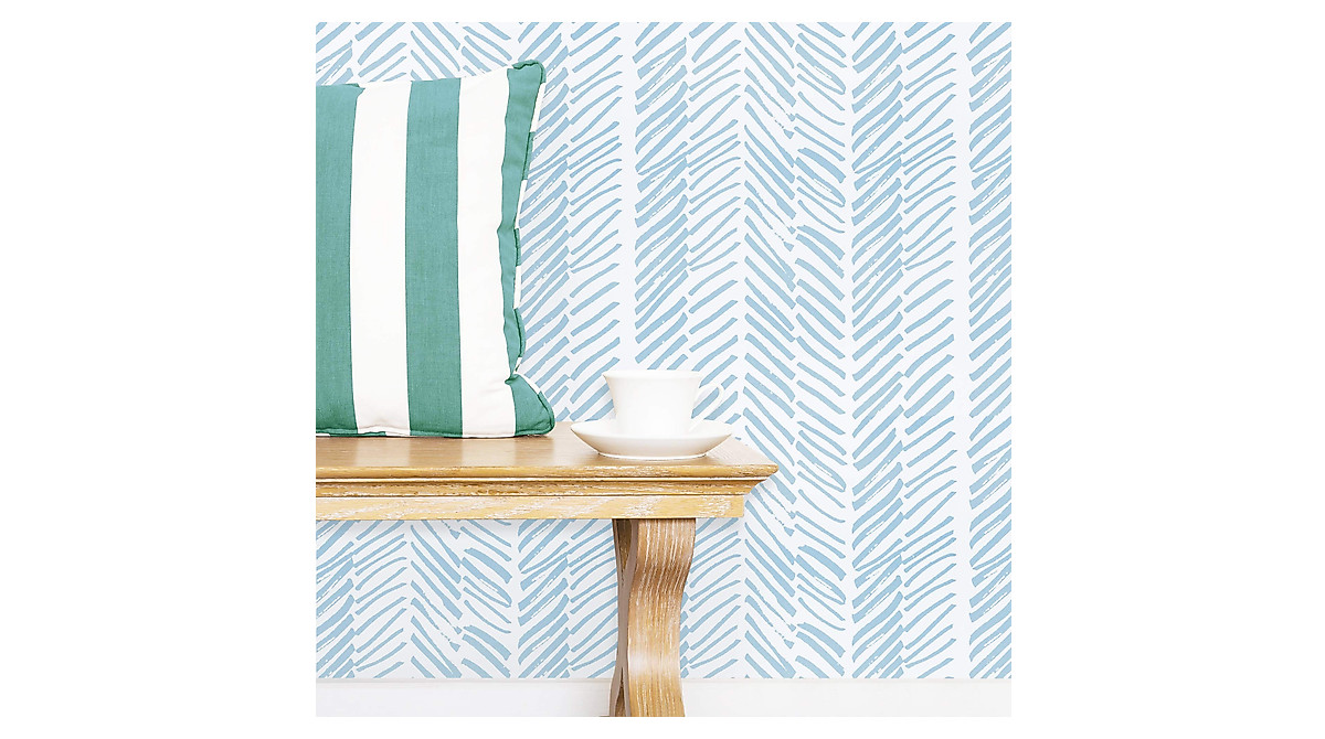 Guvana Blue Striped Peel and Stick Wallpaper - Easy Install