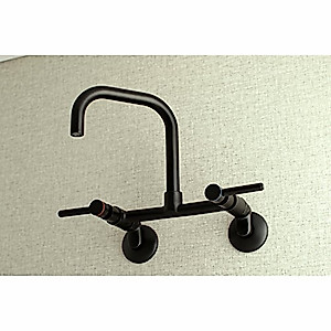 Kingston Brass KS813MB Concord Kitchen Faucet, 6-11/16" in Spout Reach, Matte Black