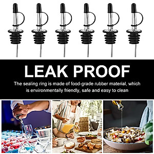 12 Pack Liquor Pourers Stainless Steel, Liquor Pour Spout with Stoppers, Speed Liquor Bottle Pourers, Olive Oil Spout Hygienic Safe, Fits most Classic Bottle's Lip up to 3/4"