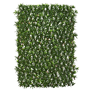 Nearly Natural Podocarpus Expandable Fence Artificial Plant, 16 In. W x 4 In. D x 58 In. H, Green