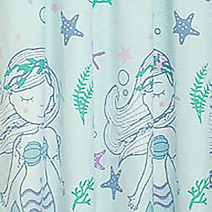Kidz Mix Mystical Mermaid Window Curtains, 48x84, Blue