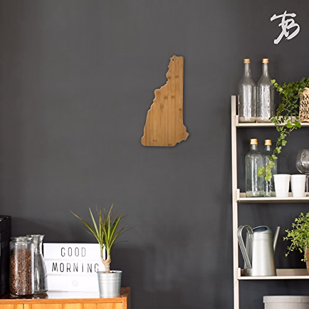 Totally Bamboo New Hampshire State Shaped Serving & Cutting Board, Natural Bamboo