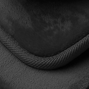 Clara Clark 3 Piece Bathroom Rugs Bath Mat Set, Velvet Memory Foam Bath Mats for Bathroom - Non-Slip, PVC Backing Bath Rugs, Washable Bathroom Rug Mats - Dries Quickly, Black Bathroom Rug Set