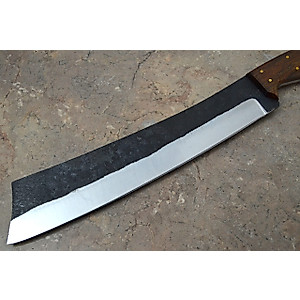 Gneric Ocean Axis Supplies Serbian Meat Cleaver Hand Forged Heavy Duty Bone Chopper Full Tang Butcher Knife High Carbon Steel Chef's Custom Made Rail Track Viking Machete
