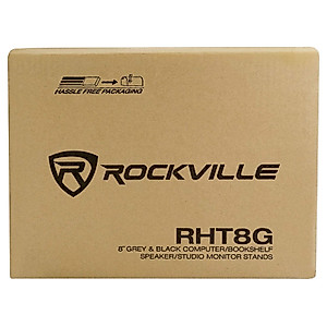Rockville Pair Computer/Bookshelf Desktop Speaker/Studio Monitor Stands (RHT8G)
