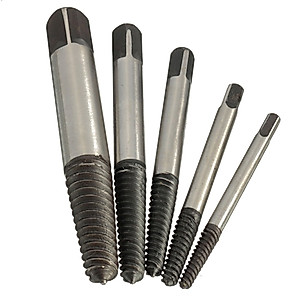 【The Best Deal】OriGlam 5PCS Screw Extractor Easy Out Set Drill Bits, Guide Broken Damaged Bolt Remover Tools Kit Set 3-9mm