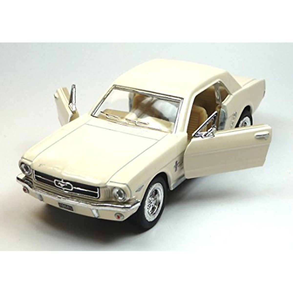 1964 1/2 Ford Mustang In White Diecast 1:36 Scale By Kinsmart