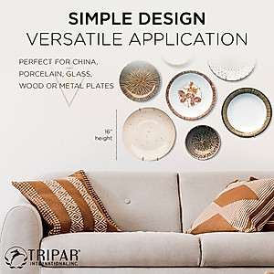 TRIPAR 15-30-Inch Brass Plate Wire Wall Plate Hanger