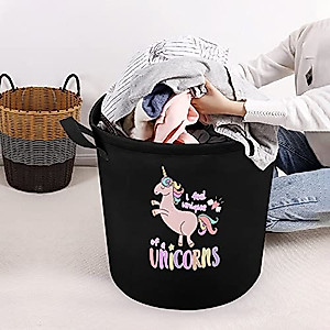 Unique Unicorn Large Laundry Basket Hamper Bag Washing with Handles for College Dorm Portable