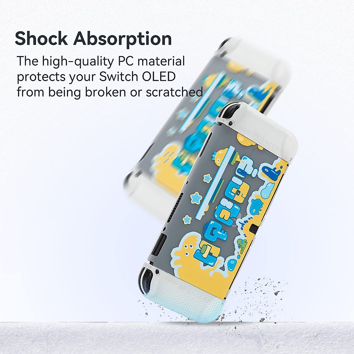 GeekShare Protective Case Slim Cover Case Compatible with Nintendo Switch OLED and Joy-Con - Shock-Absorption and Anti-Scratch - Alien