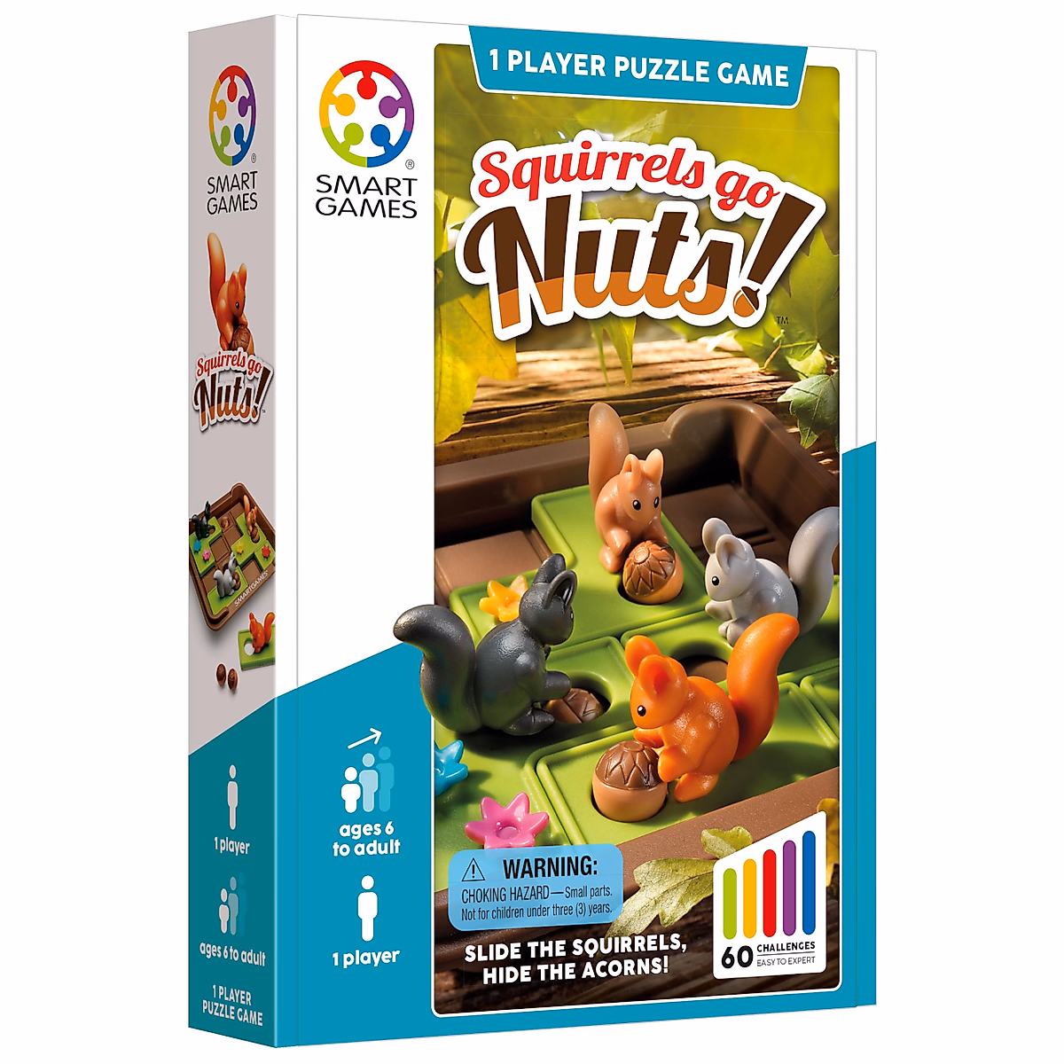 SmartGames Squirrels Go Nuts! Travel Game for Ages 6-Adult