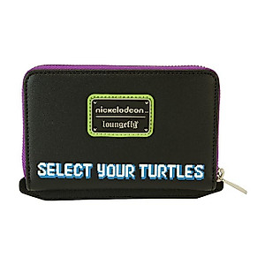 Loungefly Teenage Mutant Ninja Turtles 40th Anniversary Vintage Arcade Lenticular Zip Around Wallet
