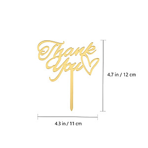10Pcs Thank You Cake Toppers Thanksgiving Cupcake Topper Food Sticks Dessert Cake Decorations for Wedding Party Supplies (mix style)